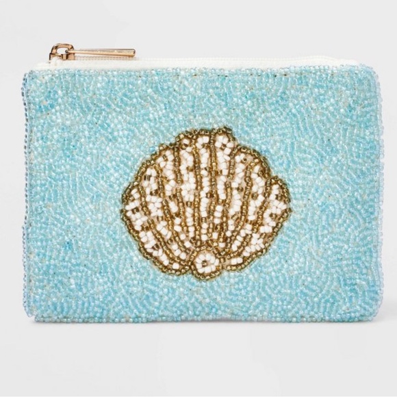 Bags | Beaded Seashell Coin Purse Nwt | Poshmark
